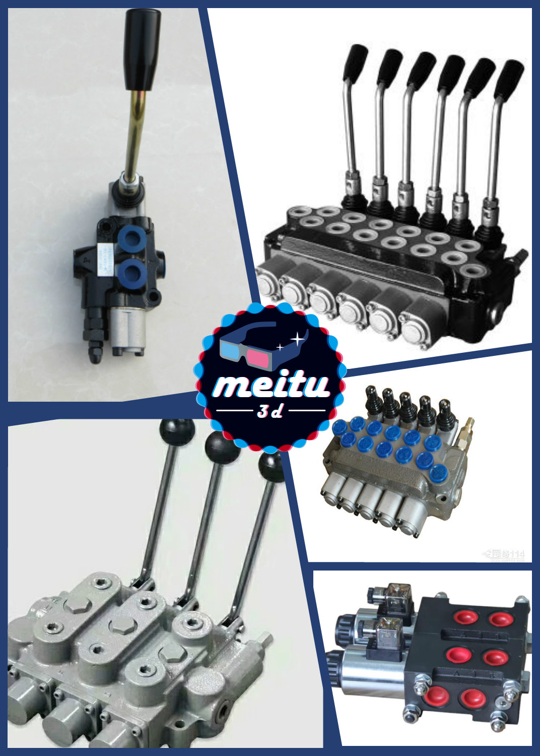 Hydraulic Control Valves with Rotatory Levers Valve Hydraulic